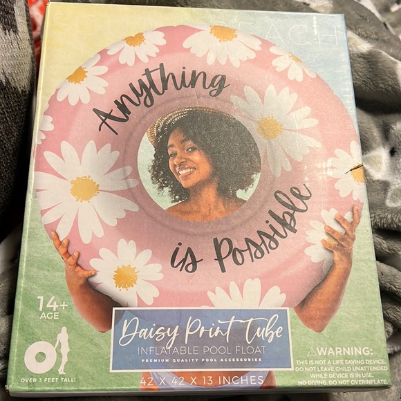 Other | Nwot Daisy Print Tube Inflatable Pool Float | Poshmark